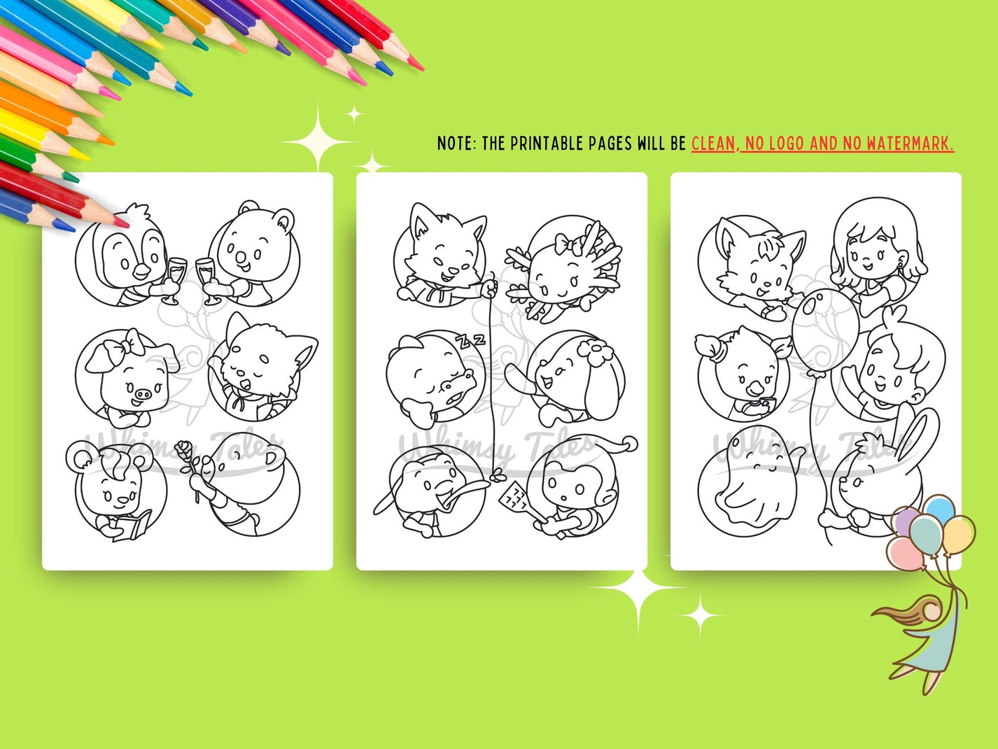 Whimsical Fable Critters Coloring Book - Out And About – Whimsy Tales Art